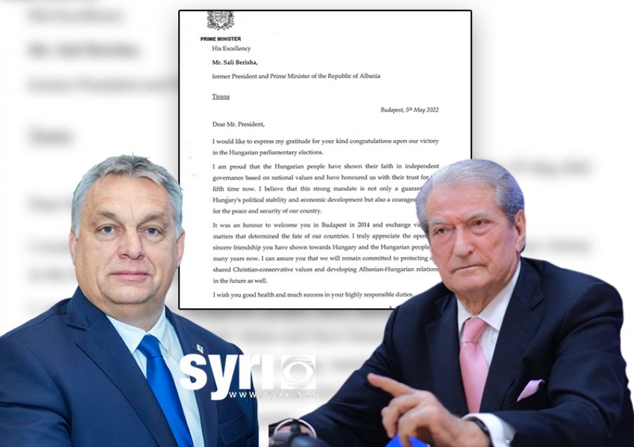Viktor Orban letër kryetarit të PD, Sali Berisha - Syri | Lajmi i fundit